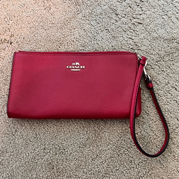 Coach | Bags | Coach Wrsitletwallet Red | Poshmark